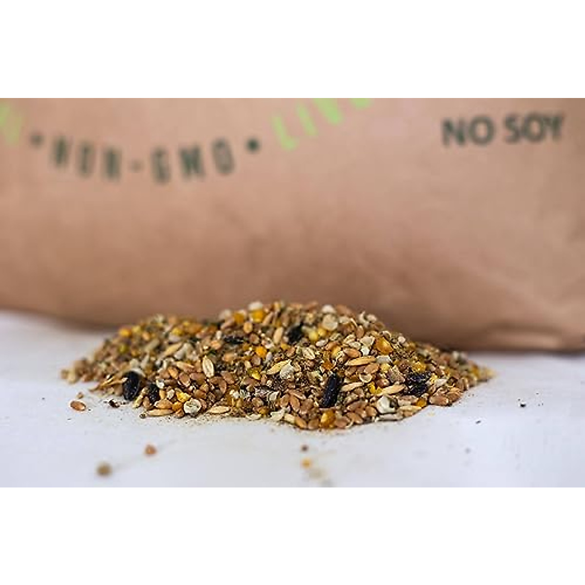 Eden Feeds Layer Feed for Chickens - 40 lb Bag Non GMO Soy and Corn Free Whole Grain Minimally Processed Feed