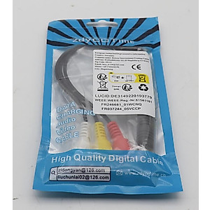 zdyCGTime Black 3.5mm Plug Male to 3 RCA Female Adaptor Audio Video Cable(25CM) (F/M))