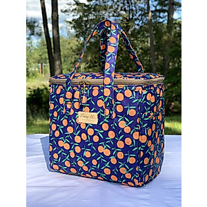 Kwang Min Patchwork Quilt Insulated Lunch Bag for Women,Reusable Lunch Box,Large Cooler for Office,Picnic Outdoors,Premium Waterproof Fabric,Ideal Classic Lunch Bag(Patchwork Quilt)