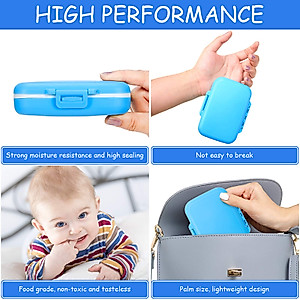 Baby Tooth Box Keepsake for Kids Teeth Storage Holder Child Teeth Organizer Tooth Fairy Box with Baby Fetal Hair Container and Tweezer for Keeping The Child Memory(Blue)