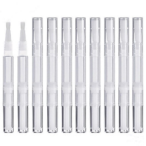 AyeVision SUEIANNMN 20Pcs Transparent Twist Pens,3ml Nail Twist Pens Empty Transparent Nail Oil Pen with Brush Empty Cuticle Oil Pen Cosmetic Container Pen for Lip Gloss Eyelash Growth Liquid