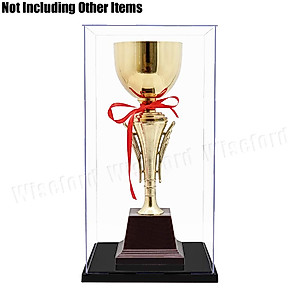 Tingacraft Acrylic Display Case (8 x 8 x 15.7 inch) for 14 inch Doll Figure Clear Box for Collectibles, Assembly Required