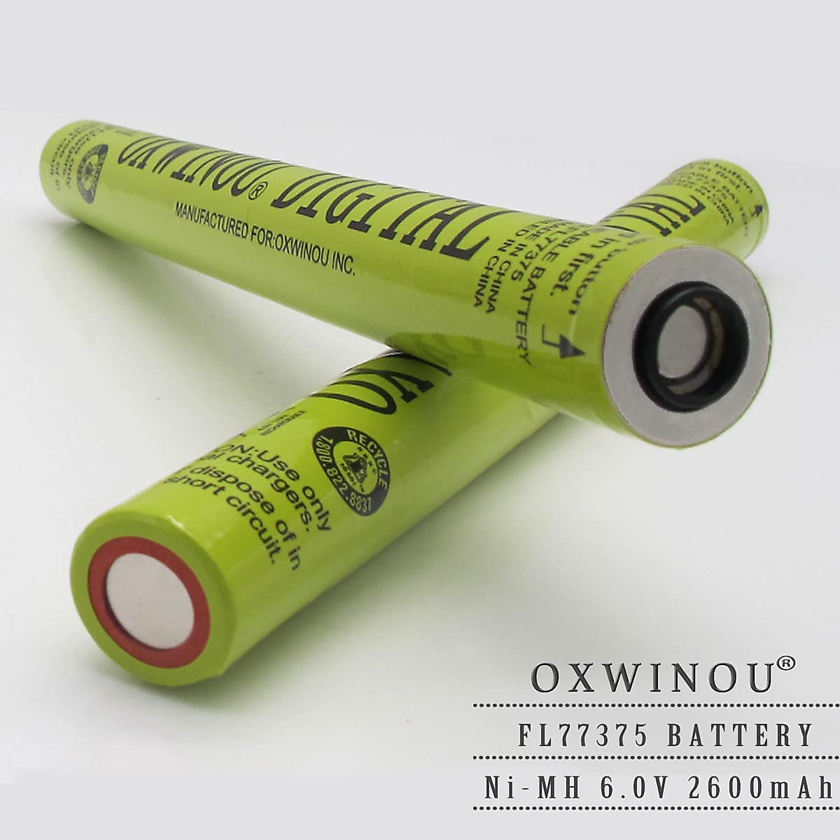 6V NIMH 2600mAh Rechargeable Flashlight Battery Compatible with Streamlight SL20X-LED 77375 77175 Rechargeable NiMH Battery Stick for SL-20XP Flashlights OXWINOU Digital Battery 1-Pack