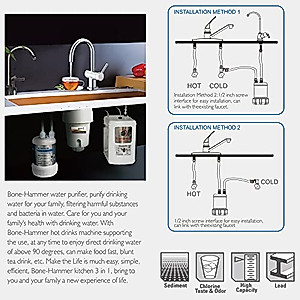 Food Waste Disposer, 1/2 HP 3600RPM Continuous Feed Garbage Disposal, Food Waste Grinding System (White)
