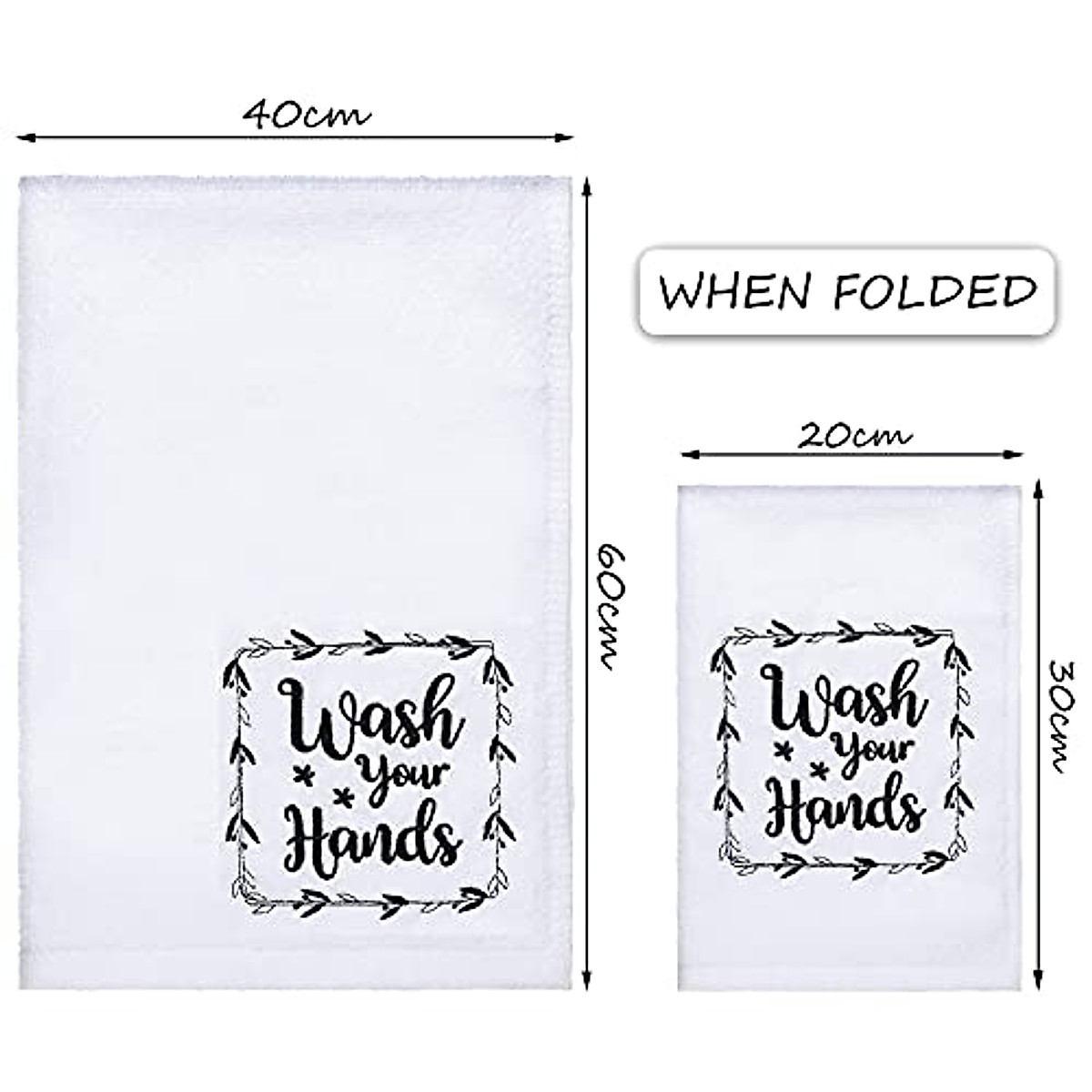 2 Pieces Funny Hand Towels with Sayings Hello Sweet Cheeks Wash Your Hands Bathroom Hand Towels Rustic Cute Dish Kitchen Towels for Bathroom Home Decorative Farmhouse Bath Sign, 16 x 24 Inch
