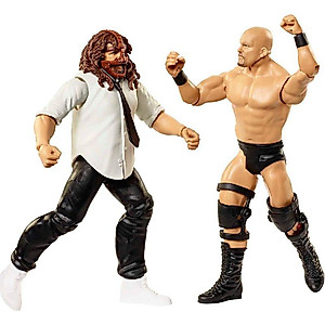 ​WWE MATTEL Stone Cold Steve Austin vs Mankind Championship Showdown 2 Pack 6 in Action Figures High Flyers Battle Pack for Ages 6 Years Old and Up​