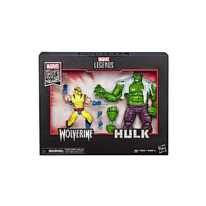 Marvel Legends 80th Anniversary Wolverine and Hulk 6-Inch Action Figures - Exclusive