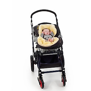 Fareskind Baby Go Cozy Sheepskin Bunting Bag, Black, 0-12 Months