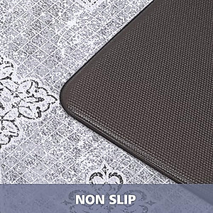 ASPMIZ 3 Pieces Kitchen Mats Cushioned Anti Fatigue, Waterproof PVC Runner Rug Kitchen Memory Foam Rugs Non Slip Kitchen Mats for Floor, Alfombras para Cocina, 18'' x 30'' + 18'' x 48'' + 18'' x 60''