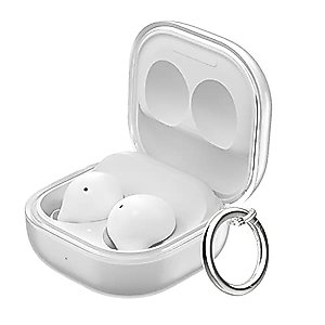 Aircawin Clear Case for Samsung Galaxy Buds 2 Pro Case 2022/Galaxy Buds 2 Case 2021/Galaxy Buds Pro Case 2021/Galaxy Buds Live Case 2020 Clear Cover,Soft TPU Transparent Case with Keychain-Clear