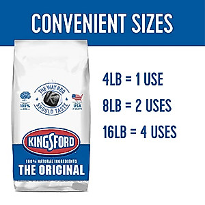 Kingsford Original Charcoal Briquettes, BBQ Charcoal for Grilling, 16 Pounds (Package May Vary)