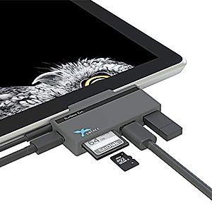 Imedia IMD-SGO346 Docking USB3.0 Hub & Reader+PD for SurfaceGo Gun Metallic Surface Go Series/IMD-SGO346