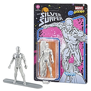 Marvel Hasbro Legends Series 3.75-inch Retro 375 Collection Silver Surfer Action Figure Toy