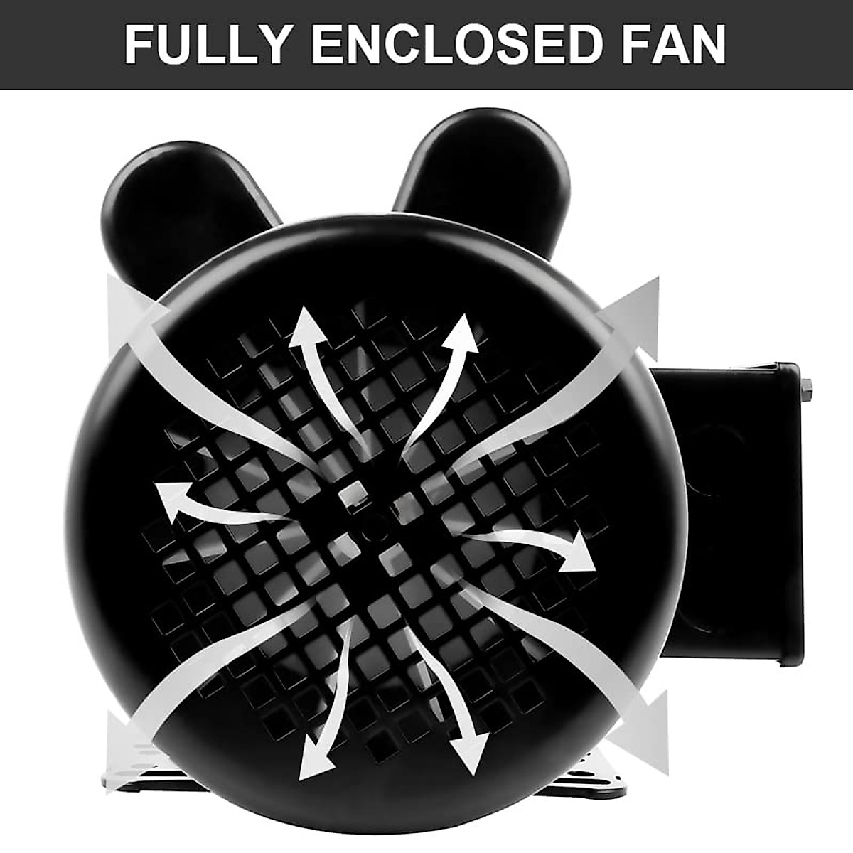 1.5HP Electric Motor General Purpose Motor Single Phase Motor 3450RPM 56C TEFC 115/230V Reversible 5/8" Shaft Diameter