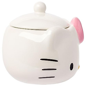 Silver Buffalo Sanrio Hello Kitty 3D Sculpted Ceramic Cookie Snack Candy Jar (X-Small)