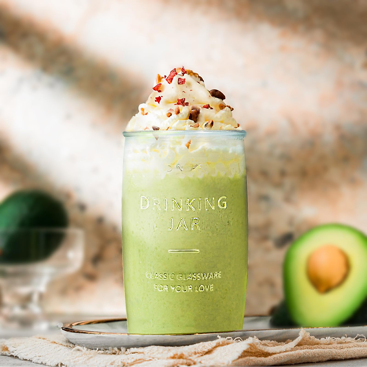 Dingerjar 20 OZ Glass Cup Set of 6, Elegance Modern Simplicity Drinking Glasses Tumblers for Cold Drinks, Cocktails, and Beverages.