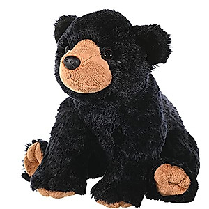 Wild Republic Black Bear Plush, Stuffed Animal, Plush Toy, Gifts for Kids, Cuddlekins 12 Inches