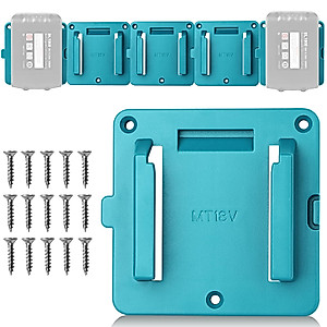 TenHutt 5Packs Battery Holders for Makita 18V Battery for Makita Battery Holder Wall Mount Fit with BL1860 BL1850 BL1840 BL1830(5 Pack)