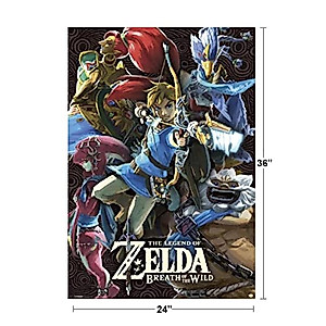Pyramid America Legend of Zelda Breath of The Wild Divine Beasts Video Game Gaming Cool Wall Decor Art Print Poster 24x36