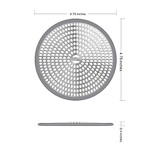 LEKEYE Shower Drain Hair Catcher/Strainer/Stainless Steel and Silicone