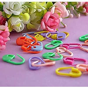 100PC Mix Color Knitting Stitch Counter Crochet Locking Stitch Markers Stitch Needle Clip Knitting Crochet Markers (100)