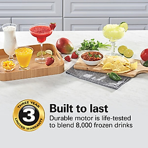 Hamilton Beach Wave Crusher Blender with 40 Oz Glass Jar and 14 Functions for Puree, Ice Crush, Shakes and Smoothies, Stainless Steel (54221)