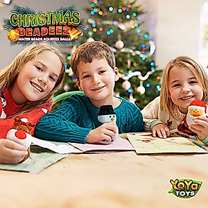 YoYa Toys Christmas Squishies Beadeez - Water Beads Squeeze Balls for Anxiety & Stress Relief, Focus, & Relaxation, Slow Rising Toys for Kids & Adults, Great Gift, 3-Pack Holiday Squishes Set