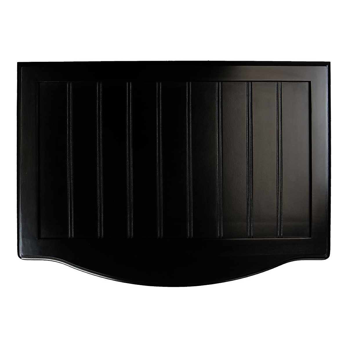 Mahogany Finished Bowed Front Laundry Hamper with Interior Bag