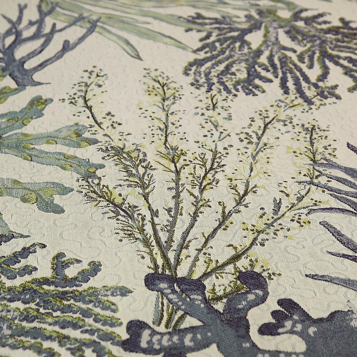 eLuxurySupply Fabric by The Yard - Upholstery Fabric, Rayon Cotton Blend for Furniture and DIY Projects - Sewing Material/Fabrics- Coral Reef Oceanside Pattern