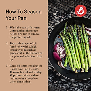 De Buyer Blue Carbon Steel Perforated Outdoor Fry Pan With 2 Handles - 2mm Thick - 11” Diameter, 8.3” Cooking Surface - Oven Safe - Naturally Nonstick - Made in France