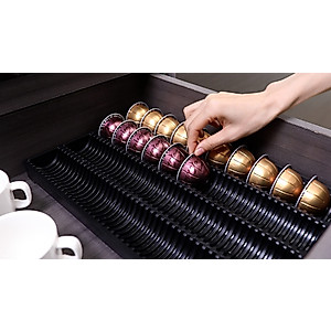 EVERIE Coffee Pod Storage Holder Drawer Insert for Counter Compatible with Nespresso Vertuoline Capsules, NCT04