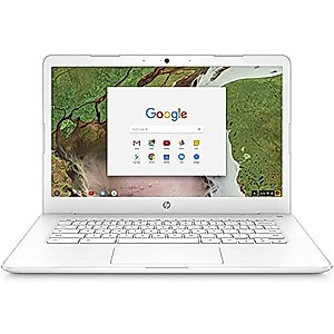 HP 14 14" HD Chromebook, Intel Celeron N3350 Dual-core, Intel HD Graphics 500, 4GB RAM 32GB eMMC, Bluetooth, Built-in Webcam, HDMI, Chrome OS, Snow White