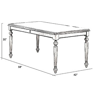 Sunset Trading Andrews Dining Table, 2 Sizes, Antique White & Distressed Chestnut