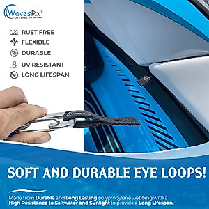 WavesRx Soft Loops Jet Ski Cleats (7PK) | Quick & Secure Anchor Points for Docking Bumpers & Fenders, Anchoring Line & Bungee Dock Rope | A Must-Have Accessory for Your WaveRunner, Seadoo & Other PWC…