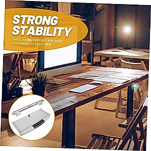Uonlytech Drawer 1 Set Plastic Trays Desk Tray abs Ergonomic Keyboard Tray Keyboard Under Desk Mount Keyboard Stand Keyboard Slide Out Tray Computer Desk Slider