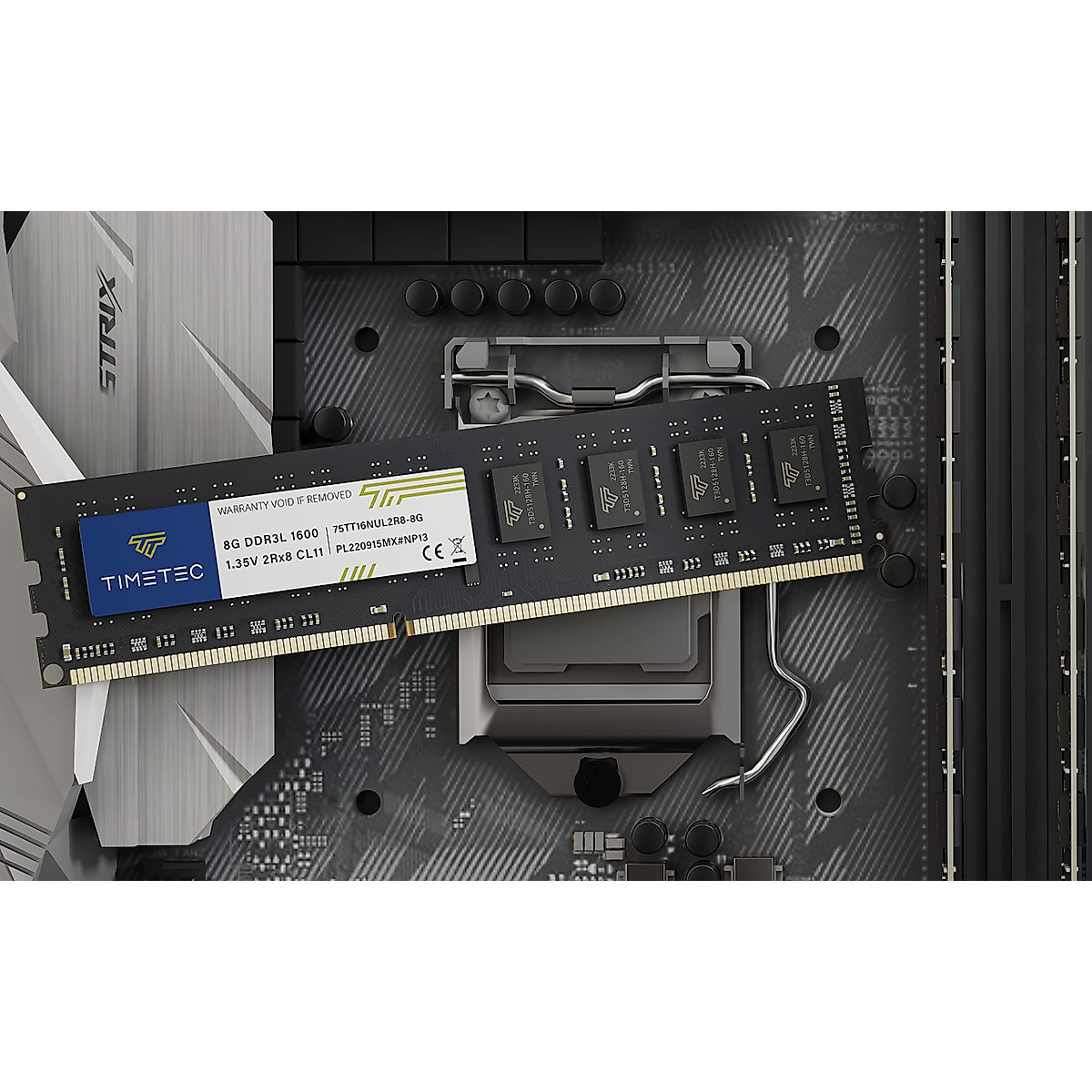 Timetec 16GB KIT(2x8GB) DDR3L / DDR3 1600MHz (DDR3L-1600) PC3L-12800 / PC3-12800 Non-ECC Unbuffered 1.35V/1.5V CL11 2Rx8 Dual Rank 240 Pin UDIMM Desktop PC Computer Memory RAM(SDRAM) Module Upgrade