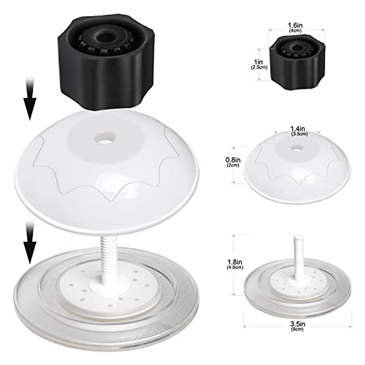 Topmart Strong Suction Cups for Cat Window Perch, for Cat Window Hammock,for Cat Window Resting Seat ,Up to 30lbs (2 Pack)