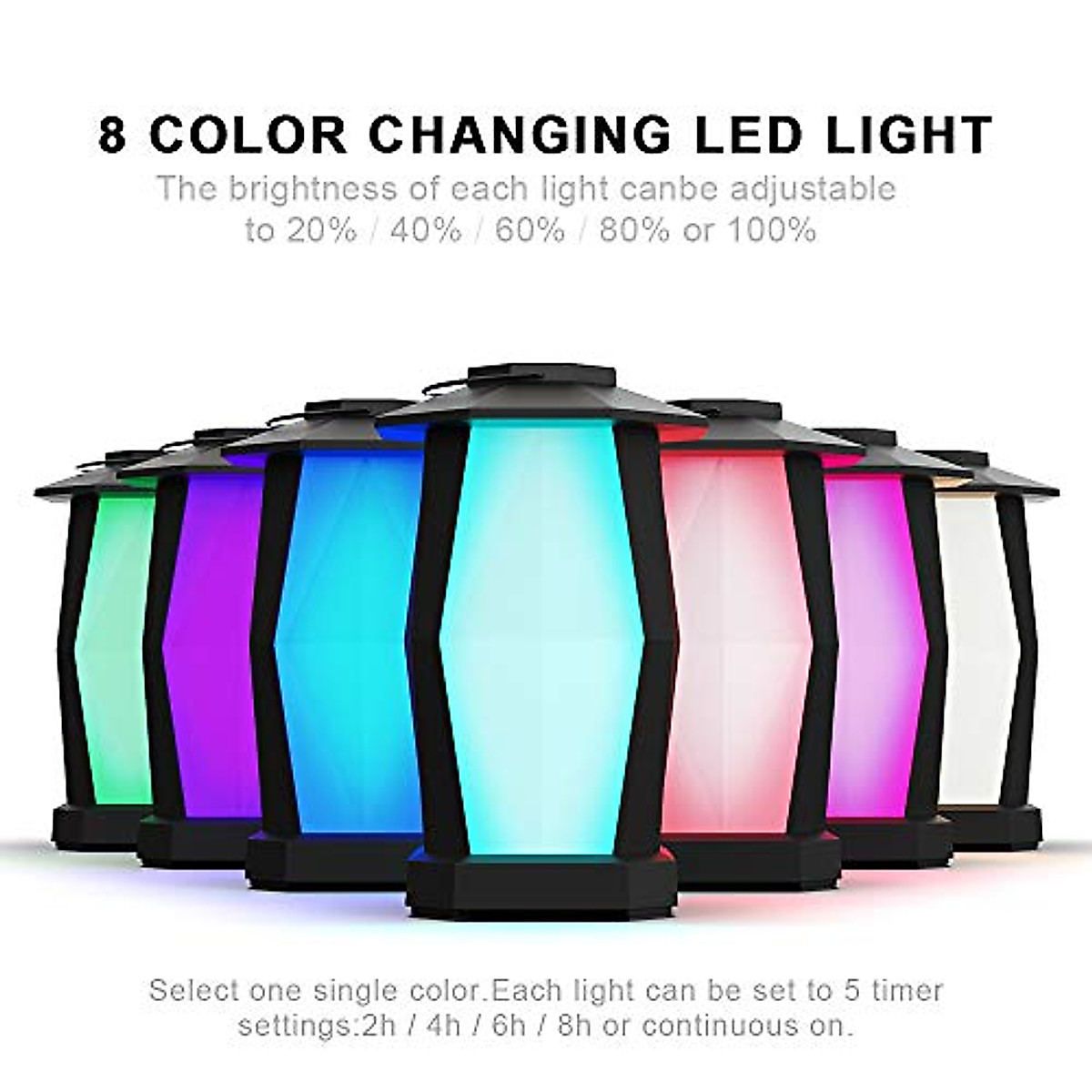 Onforu Outdoor Bluetooth Speakers Waterproof, True Wireless Stereo Lantern Speaker with RGB LED Lights, 2 Pack 50W Led Flame Speaker, Dual Pairing, 20H Playtime, Enhanced Bass for Patio Garden Decor