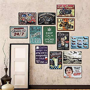 UOOPAI Keep Calm and Smoke Weed Vintage Metal Sign