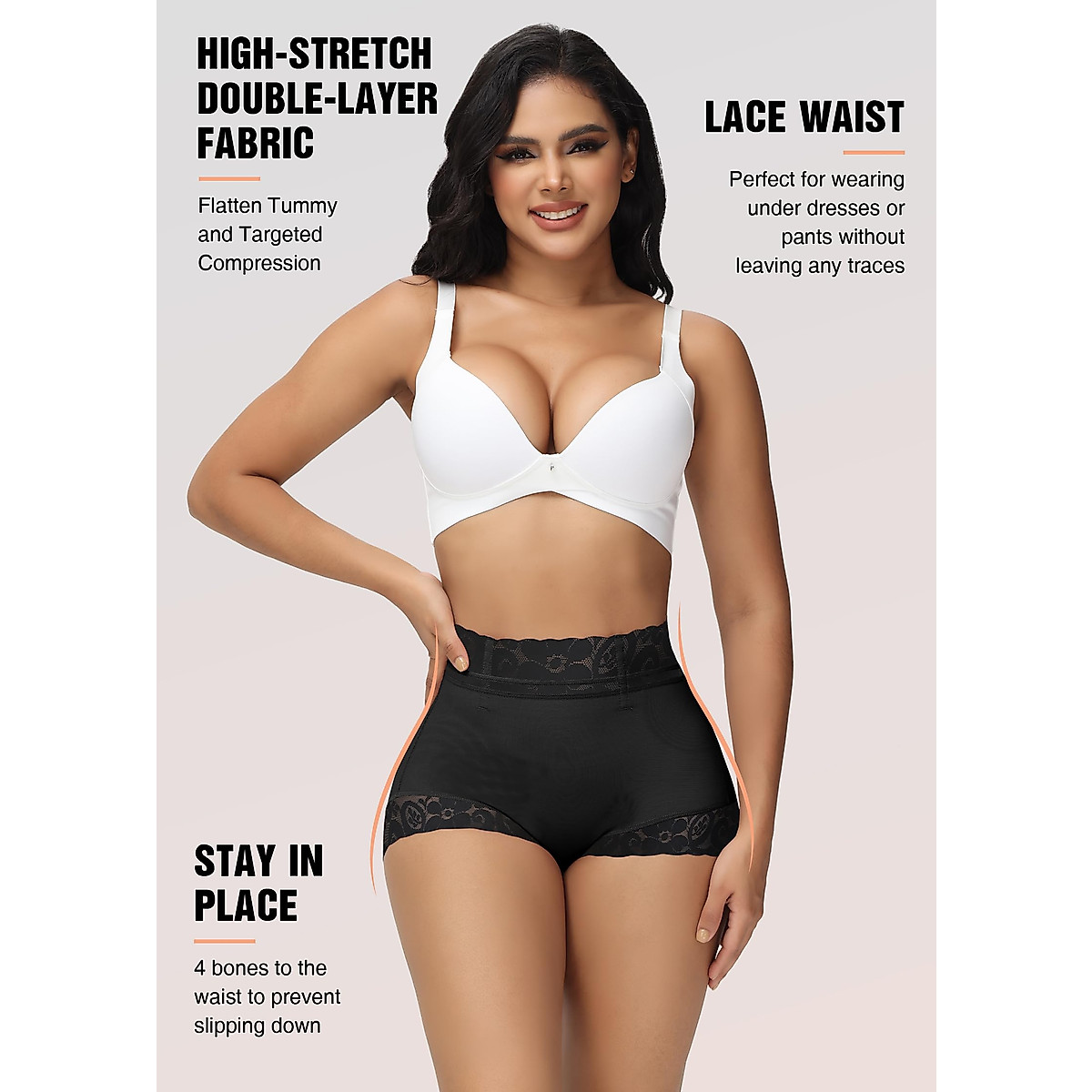 SHAPSHE Butt Lifting Shapewear Shorts Seamless Tummy Control Underwear Girdles for Women Body Shaper Panties for Pregnancy Shape Wear Under Garments for Dress Fajas Para Mujer Black 2XL