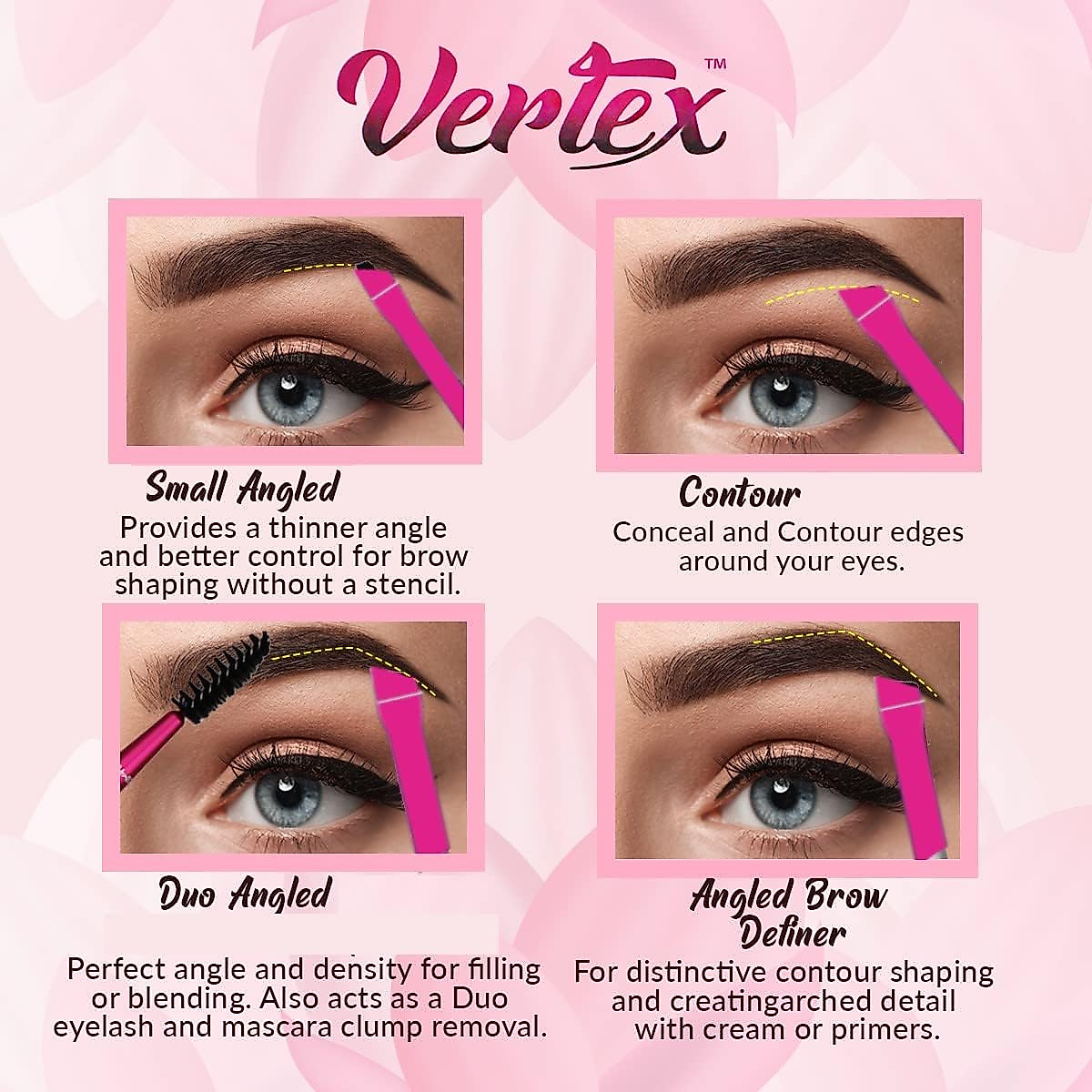 Eyebrow Pomade Tool For Stamping Hair Like Strokes With Brow Tint To Fill Brows For Angled Brow Brown Black | Razor Thin Edge Makeup Spatula For Cosmetic Pallette Liquid Concealer Foundation Eyeliner