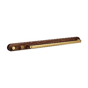 Bathroom Towel Holder Wood Towel Bar with Metal Rod Wall Mounted Towel Rack Multifunctional Bathroom Accessory No Towel Rack Stand