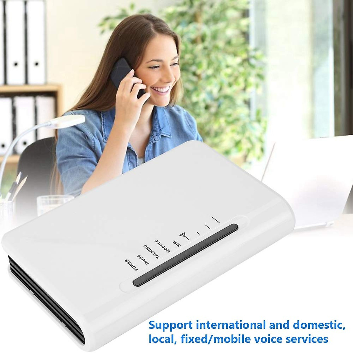 Bewinner Fixed Terminal Main Unit, Worldwide LED Fixed Terminal Quad-Band GSM 850/900/1800/1900Mhz Alarm with LED Lights Display for Telephone Landlines, Alarms, Recording