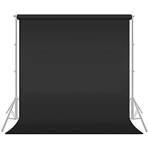 Julius Studio 10 x 12 ft. Black Backdrop Background Screen, Superior 150GSM Density Fabric Material, Premium A+ Grade Silk Texture for Professional Photo Video Studio, Family Event, Party, JSAG120