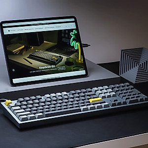 Keychron Q6 Wired Custom Mechanical Keyboard, QMK/VIA Programmable Macro, Full-Size Aluminum RGB Backlit, Double Gasket Hot-Swappable Gateron G Pro Blue Switch Compatible with Mac Windows Linux-Grey