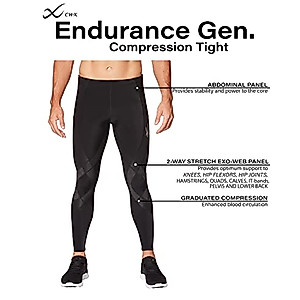 CW-X Men's Endurance Generator Joint and Muscle Support Compression Tight, Black, Small