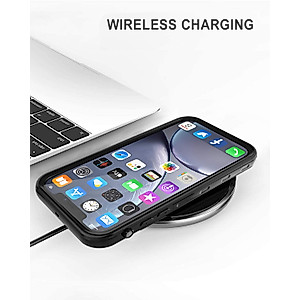 LOVE BEIDI iPhone XR Waterproof case Life Snowproof Dirtproof Shockproof Cover … (Black/Clear)