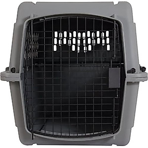 LAZAT Pet Kennel - Cat & Dog Crate, Medium Dog Crate, Safe, Versatile, Ventilated Design, Keep Your pet Comfortable During Travel and Training. Light Grey
