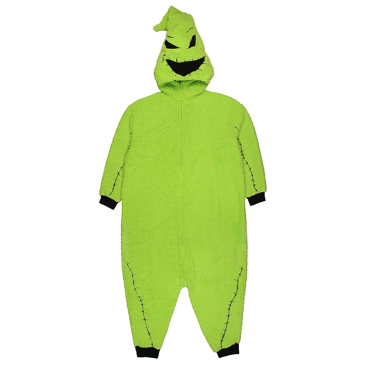 MJC International Group, LLC The Nightmare Before Christmas Oogie Boogie Costume Sherpa One Piece Pajama Union Suit (Small) Green