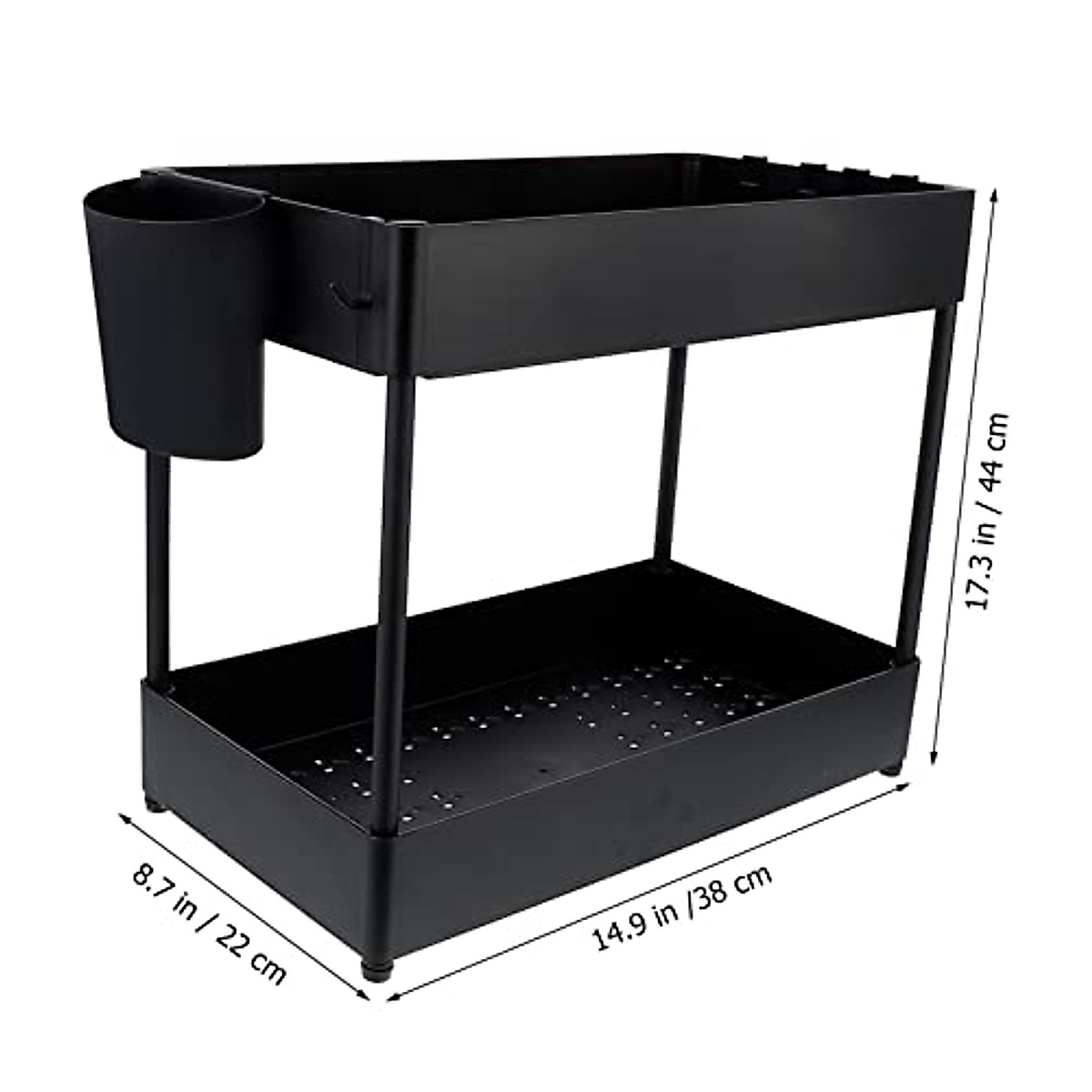 LABRIMP Under Sink Rack Storage Rack Metal Storage Shelf Metal Organizer Shelf Shower Storage Shelf Desk Topper Shelf Shampoos Lotion Holder Bathroom Storage Rack Kitchen Supplies